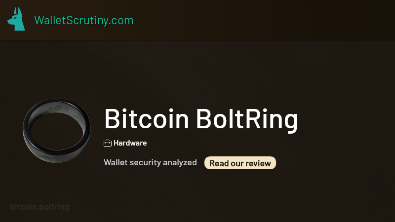 WalletScrutiny - Bitcoin BoltRing