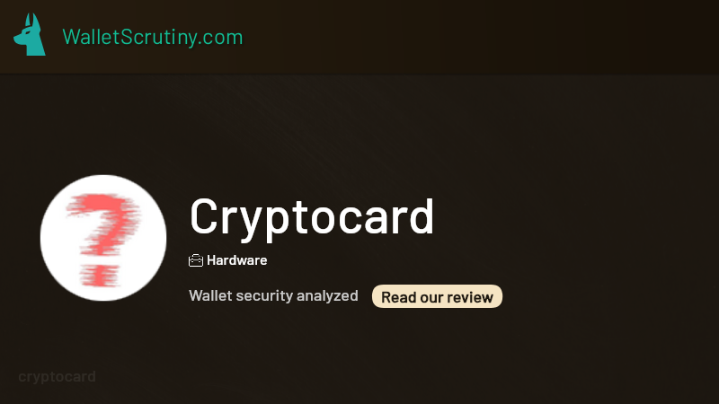 WalletScrutiny - Cryptocard