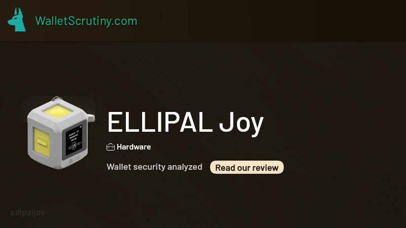 WalletScrutiny - ELLIPAL Joy