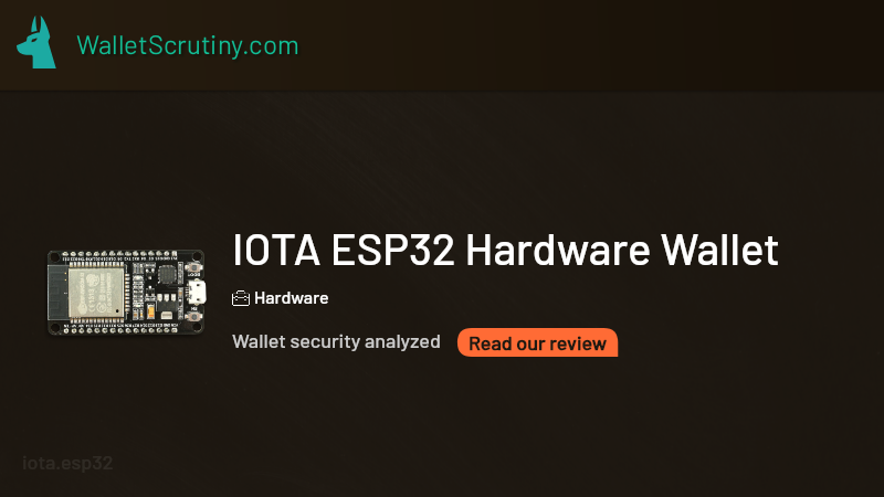 Walletscrutiny Iota Esp32 Hardware Wallet