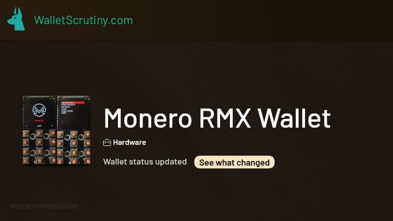 WalletScrutiny - Monero RMX Wallet