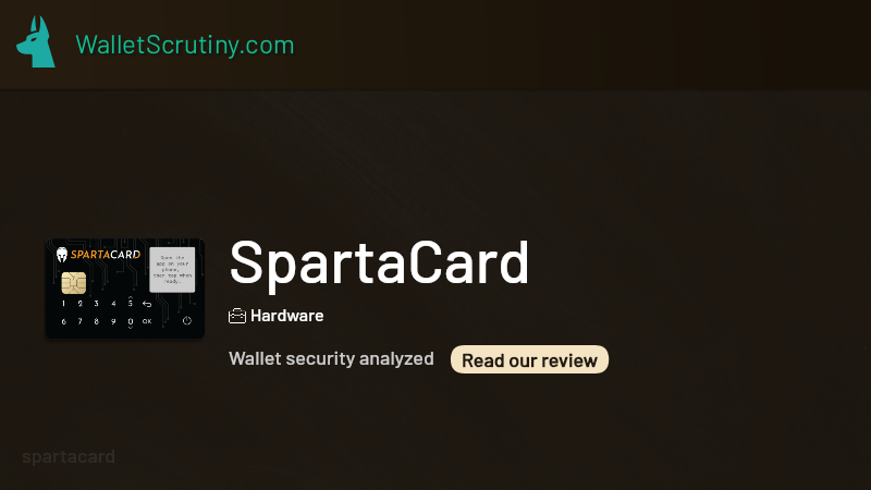 WalletScrutiny - SpartaCard