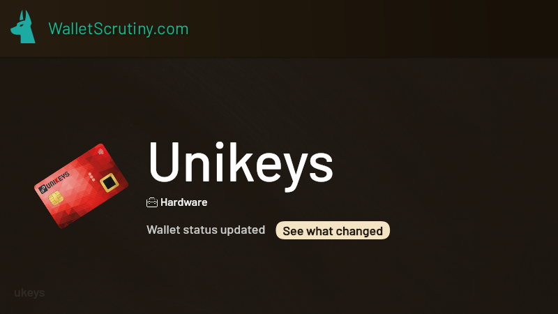 WalletScrutiny - Unikeys