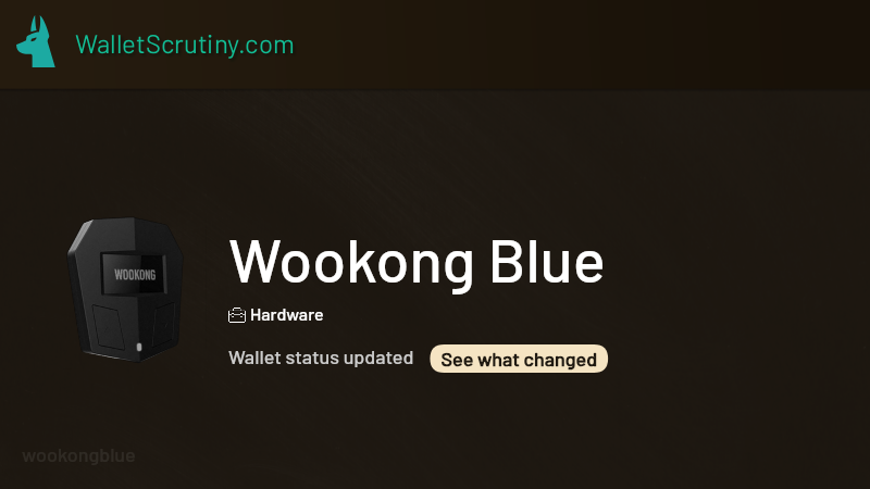 WalletScrutiny - Wookong Blue